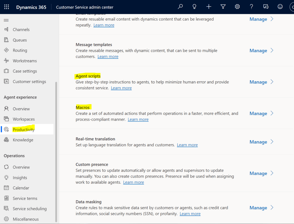 Agents Scripts and Macros with Dynamics 365 Omnichannel | Dynamicas